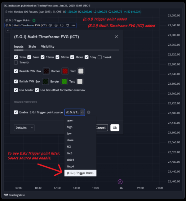 E.G. Indicators | ICT 2.0 | Multi-Timeframe FVG - E.G. Indicators